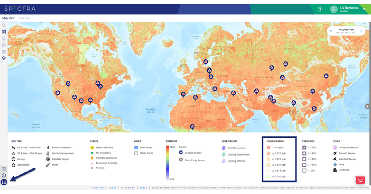 4 things you can do with a free SPECTRA account - GHGSat
