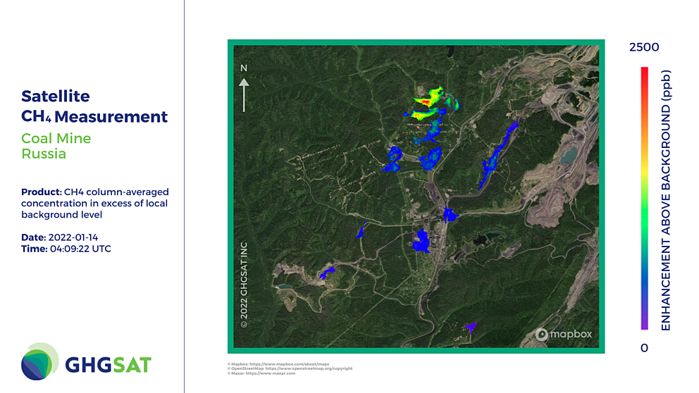 Russian mine produces biggest methane leak ever seen by GHGSat - GHGSat
